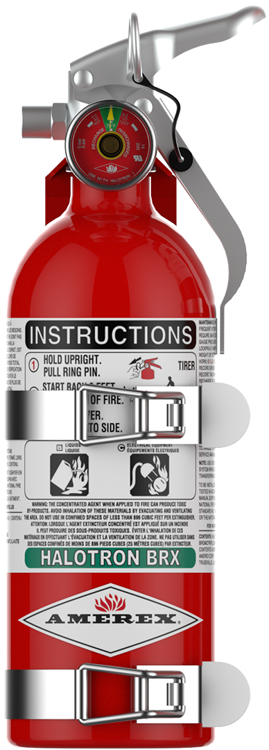 BRX Extinguisher A337TS,1.79 LB,HALOTRON, AMEREX | Fire Extinguisher ...